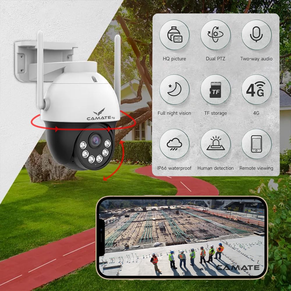 Camate Astro 3MP 4G SIM Based Pan Tilt Wireless Outdoor CCTV Camera ...