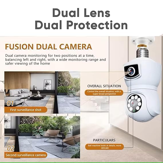 Conbre Easycam Dual Lens 2+2MP Full HD Smart WiFi Wireless Indoor IP C ...