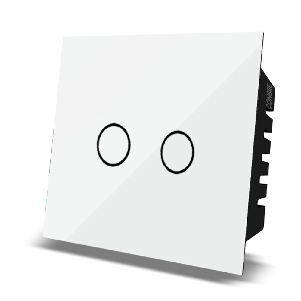 CONBRE SW2 Wi-Fi Smart Modular 2 Gang Touch Switch for Home automation ...